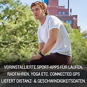 Garmin vivomove Sport, Hybrid Smartwatch, Health and Wellness Features, Touchscreen, Black