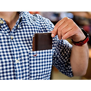 OleksynPrannyk Small Leather Notebook with Pen Holder 3x4 Refillable Mini Journal Cover for Extra Small olpr. Extra Small Journal Notebook Refill Handcrafted in USA from Full-Grain Leather (Chestnut)