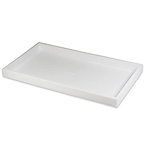 CuteBox Company 3pc White Plastic Tray (14.75” x 8.25” x 1”) with 10 Rectangle Compartment White Flocked Tray Insert for Jewelry Storage, Organization, Merchandise, Display