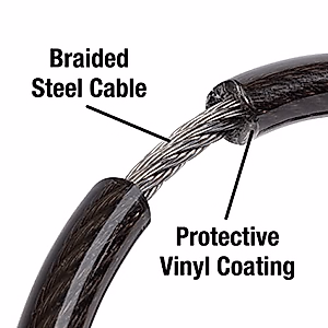 Master Lock Bike Lock Cable with Combination Black, 8143D