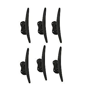 Chesapeake Bay Ltd Set of 6 Rustic Cast Iron Boat Cleat Wall Hooks