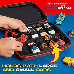 All7s Hot Wheels Case Storage For 20 Cars Hard Shell Matchbox Car Case | Hot Wheels Cars Storage Case | Toy Car Storage Organizer