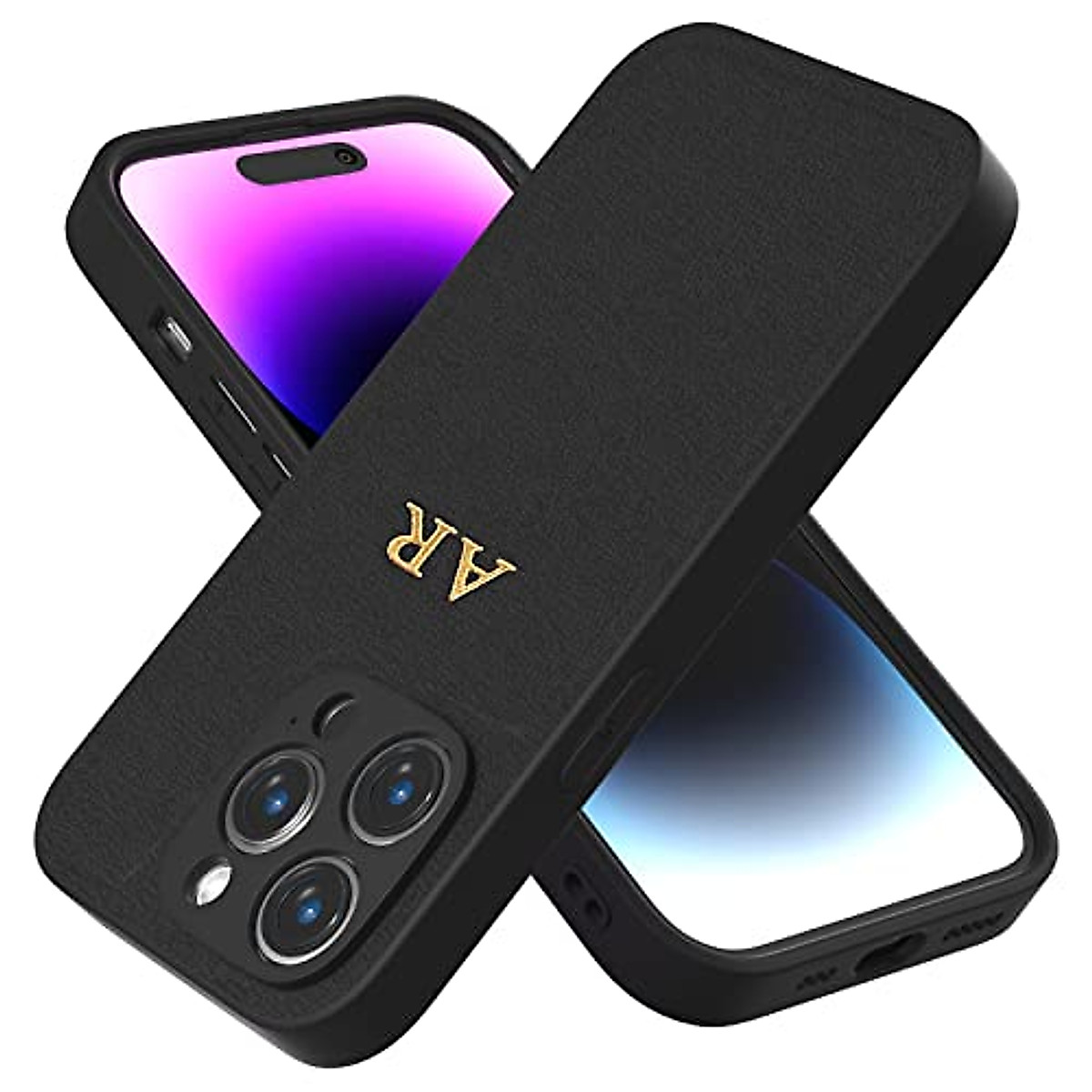 Personalised Initials Leather Phone Case for iPhone 14 13 12 11 Pro Max X XS XR SE 2020 Mini Custom Handmade Phone case Premium Leather Phone Cover