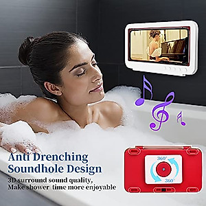 360 Rotating Shower Phone Holder Waterproof Case ,OOLYICO Shower Accessories Wall Mount Phone Holder for Shower Bathroom Mirror Bathtub with Touch Screen