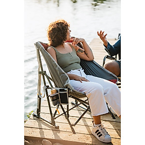 GCI Outdoor MaxRelax Pod Rocker Portable Rocking Chair & Outdoor Camping Chair, Red
