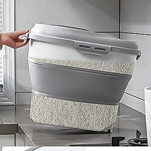 YEAHPY 20-50 LB Collapsible Food Storage Containers, Cereal Rice Seal Food Storage Containers Pet Dog Cat Food Flour Sugar Food Storage Plastic Dry Leakproof with rollers and desiccant card slot