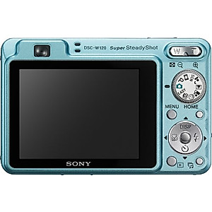 Sony Cybershot DSCW120/L 7.2MP Digital Camera with 4x Optical Zoom with Super Steady Shot (Blue)