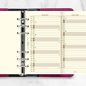 Filofax Personal 2024 Year Planner vertical cotton cream 24-68408