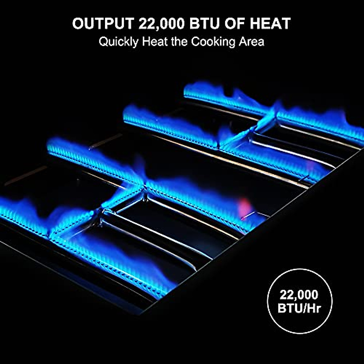 Flat Top Griddle Grill Station,Camplux Propane Gas Tabletop Griddle for Camping,Outdoor,Tailgating,Kitchen-BBQ Grill with Knobs & Ignition,22 inch