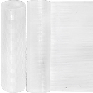 DEAYOU 2 Roll Clear Shelf Liner, 12"x 40 FT EVA Nonslip Drawer Liner, Non-Adhesive Kitchen Liner, Waterproof Pantry Fridge Liner, Oilproof Grip Liner Mat Protector for Table, Rack, Cuttable, Washable
