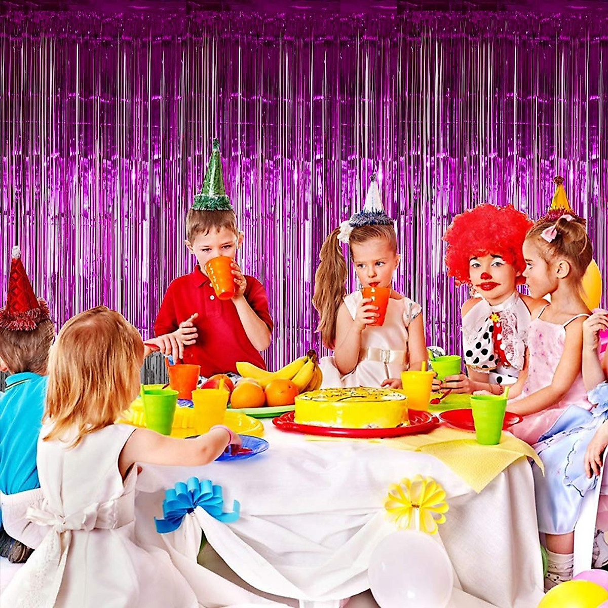 Twinkle Star 2 Pack Photo Booth Backdrop 3FT x 8FT Metallic Tinsel Foil Fringe Curtains Environmental Background Streamers for Birthday Wedding Party Christmas Decorations