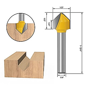 AXSDXA 15 Pcs Router Bits 1/4 Shank Router Bits Set Beginner Router Bit Kit for DIY, Woodworking Project with Storage Case