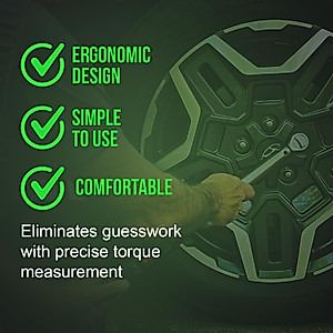 eTORK - Click-Style Torque Wrench | 3/8 Torque Wrench | 250 Inch Pounds Torque Wrench | Auto Torque Wrench | Electronic Scale Torque Wrench 3/8 Drive | Range: 25-250 in.-lb./3-28 N.m