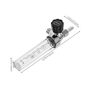 OSOLADY 3pcs Barometer Flowmeter Air Flow Meter Argon Regulator Argon Flow Meter Gas Flow Meter Flow Indicator Flow Meter Tube Measurement Tool Transparent Aluminum Alloy