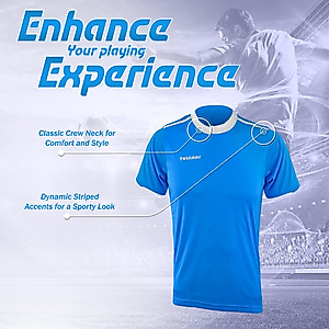 Vizari Velez Jersey for Men and Women | 100% Polyester Adult Soccer Goalie Jersey for Exceptional Performance Light Blue