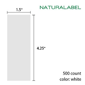 NATURALABEL Napkin Band, Paper Napkin Rings Self Adhesive 500-Count (White)