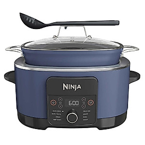 Ninja Foodi PossibleCooker PRO 8.5 Quart Multi-Cooker, with 8-in-1 Slow Cooker, Dutch Oven, Steamer, Glass Lid Integrated Spoon, Nonstick, Oven Safe Pot to 500°F, Navy