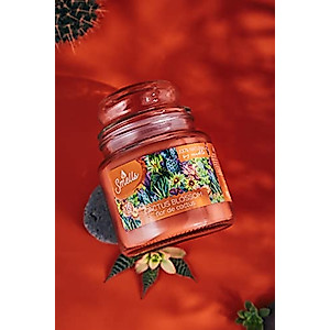 Smells - Premium Soy Wax Large Jar Scented Candle 16oz. - 100% Cotton Single Wick - Fragrance That Eliminates Home and Office Odors: Food, Pets, Smoke and Others (1-Pack, Cactus Blossom)