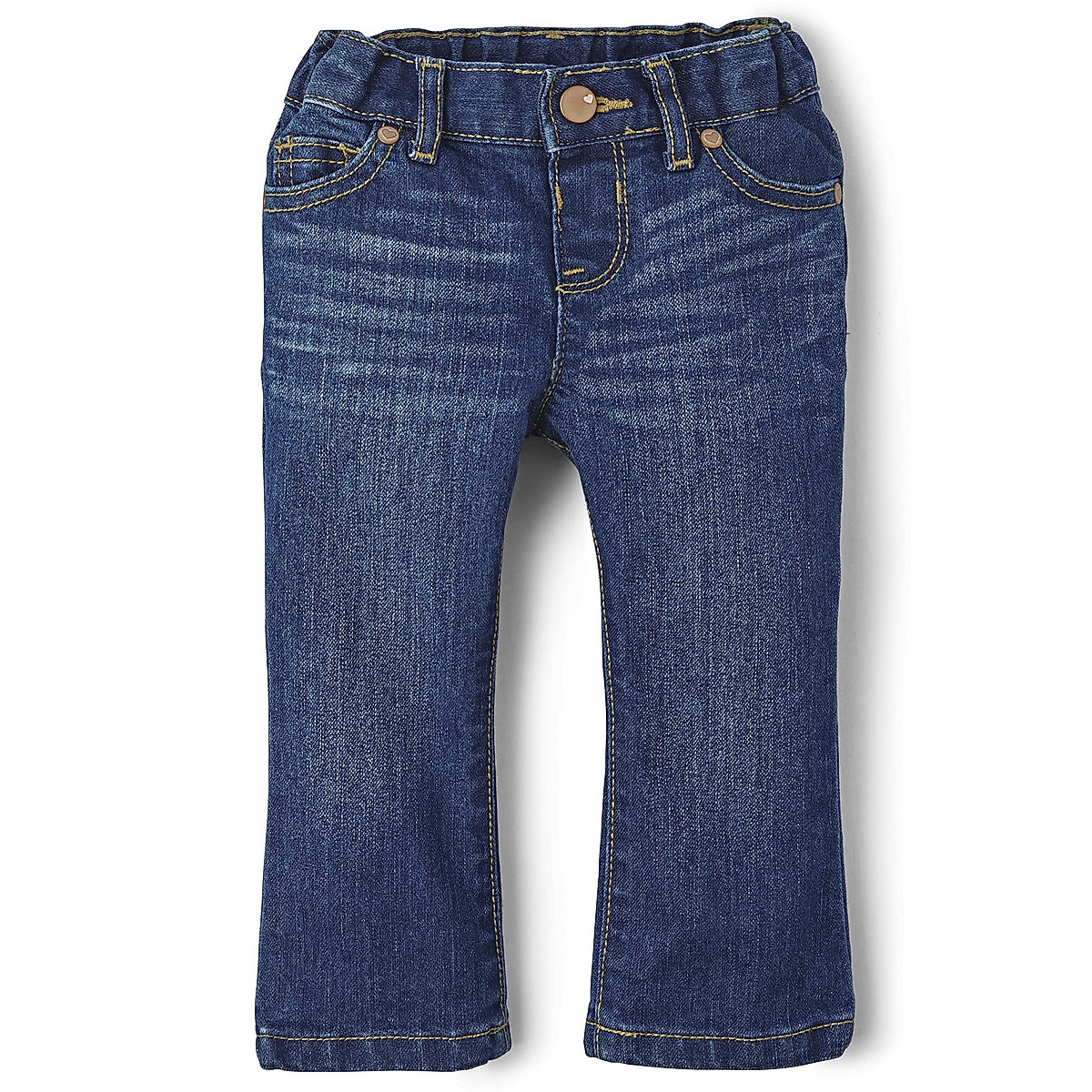 The Children's Place Baby Girls and Toddler Girls Basic Bootcut Jeans, Indigo Stone, 18-24 MONTHS