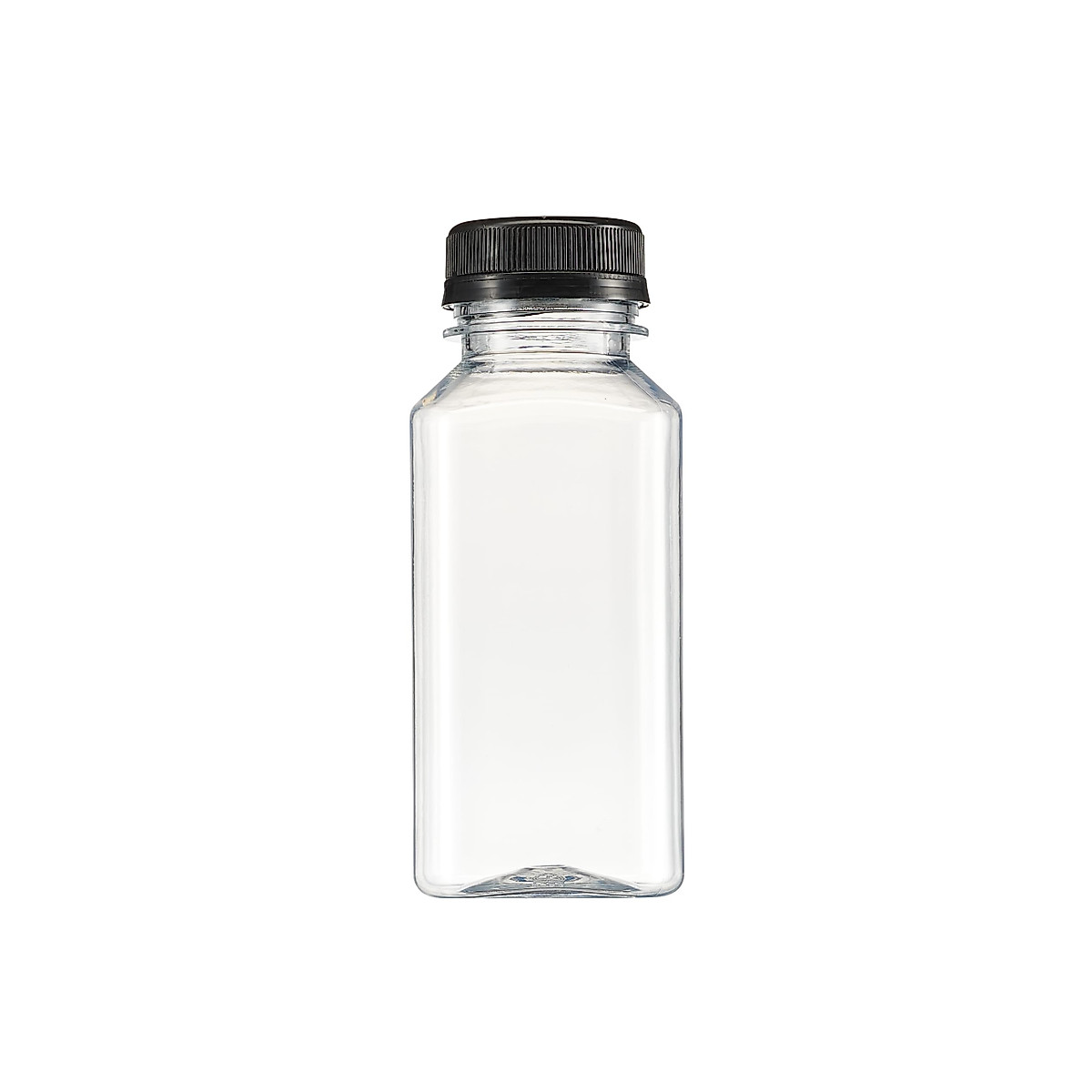 Comfy Package [8 oz. - 25 Count Reusable Plastic Juice Bottles With Caps, Labels, Brush, and Silicone Funnel - Clear plastic Bottles with Caps, Juice Containers with lids, for All Beverages