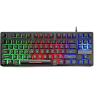 FEDRUI Gaming Keyboard, Mechanical Keyboard, Waterproof Gaming Keyboard Ergonomic Keyboard for Office Typing