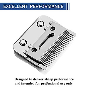 FX801R Replacement Blades for BaBylissPRO Clippers, Replacement Clipper Blades Compatible with BaBylissPRO Barberology FX870/FXF880/FX810/FX825/FX673N, Silver