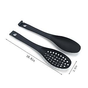 MaoYaMao Salad Tongs for Serving Kitchen Tongs for Cooking Salad Servers Salad Hands Salad Serving Utensils Nylon Tongs for Dessert/Spaghetti/Baking/Pasta Tongs,Black