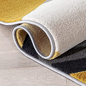 Well Woven Naya Gold Modern Geometric Diamond Boxes Pattern Area Rug