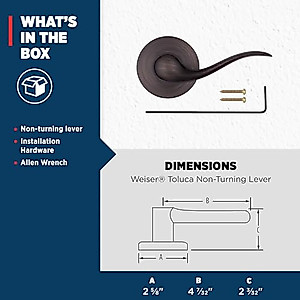 Weiser 9GLA120-039 Lever Dummy Welcome Home Toluca BRZ Right Hand