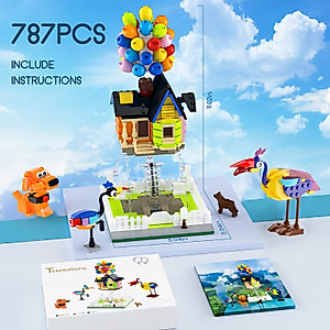 Tenhorses Up Flying House with Balloons Building Sets, 787Pcs Tensegrity Toys Balloon House Building Kit for 8-14 Years Old, Mother Day Birthday Gifts for Boys Girls Mom Adults