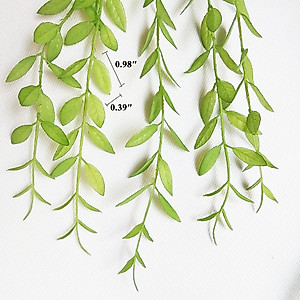 12Pcs Artificial Vines Fake Greenery Garland Hanging Plants With Willow Leaf for Wedding Garden Party Wall Home Indoor Decoration