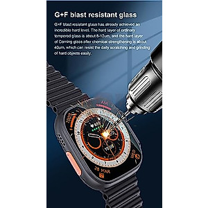 Original New DT8 Ultra+ Smart Watch Wireless Charging Temperature Heart Rate Smartwatch for Phone PK DT7 MT8 Z8 N8 Watch Ultra (Gray)