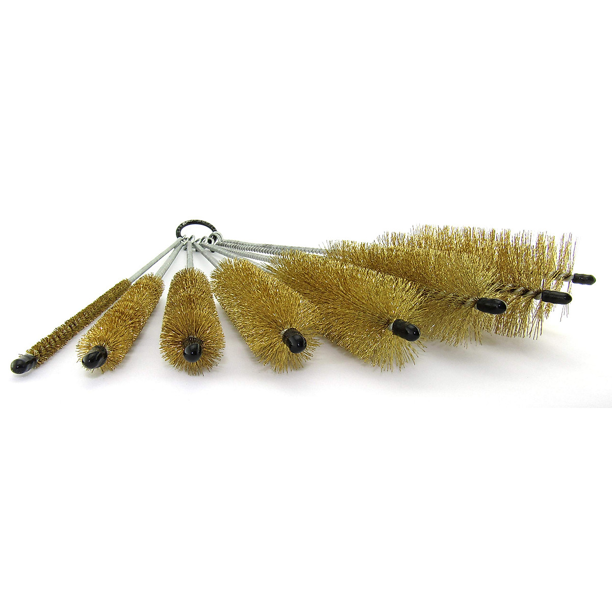 LabRat Supplies 12 Inch Pipe Cleaning Brush Set with Brass Bristles, 8 Piece Variety Pack | for Auto Parts, Bottles, Guns, Tubes, etc.