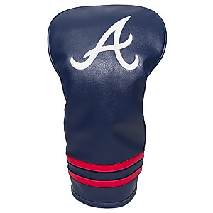 Team Golf MLB Atlanta Braves Vintage Driver Head Cover Vintage Driver Golf Club Headcover, Form Fitting Design, Retro Design & Superb Embroidery