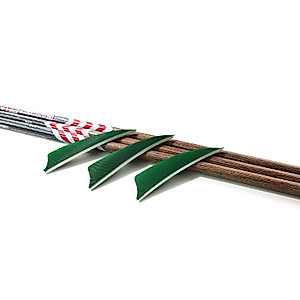 M.SJUMPPER ARCHERY 2.50 Inch Arrows Feathers Fletching with Shield Cut for Hunting Targeting (Pack of 36)