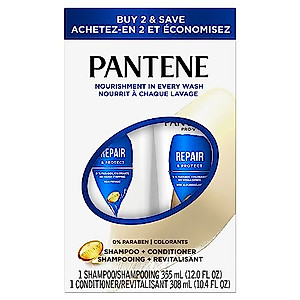 Pantene PRO-V Repair & Protect Shampoo, 12 oz + Conditioner, 10.4 oz