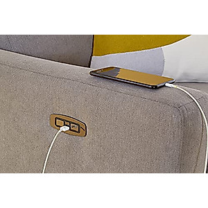 Nurture& The Glider Premium Power Recliner Nursery Glider Chair with Adjustable Head Support | Designed with a Thoughtful Combination of Function and Comfort | Built-in USB Charger (Gray)