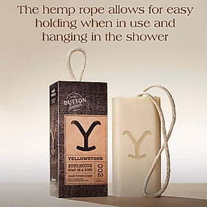 Yellowstone Bunkhouse Artisanal Bar Soap by Tru Western - Officially Licensed Soap of Paramount Network's Yellowstone - Crisp Citrus & Sage,10 oz