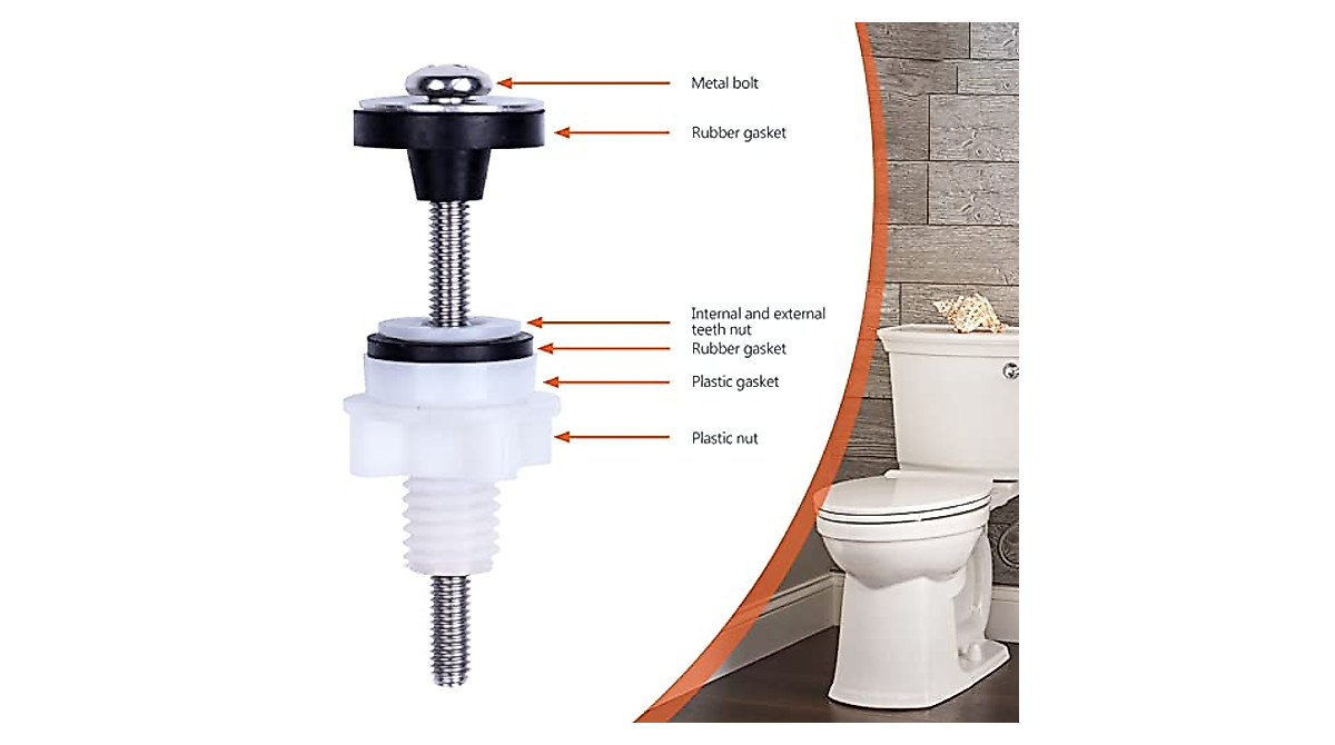 Durable Toilet Tank Replacement Kit - Bolts & Waterproof Washers