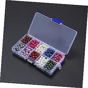 COHEALI 500pcs Glass Crystal Beads Bracelet Kit Beads Bracelets Beads Gemstone Round Loose Bead Box Set Mixed Crystal Jewel Beads Dyed Beads Round Beads for Necklace Making Suite Jewelry