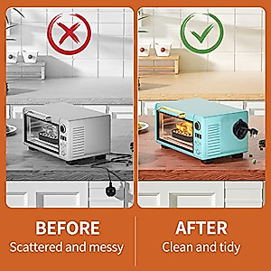 WWW Cord Organizer for Appliances,4 Pack Adhesive Wrap Cord,Cord Holder Stick on Kitchen Small Appliances, for Mixer, Toaster,Coffee Maker, Air Fryer,Pressure Cooker