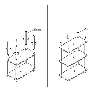 GELTDN 3 Tier Bookshelf Shelf Bookcase, Wide Home Office Book Shelf, Storage Rack Shelf Unit, for Bathroom, Living Room - Cherry Wood