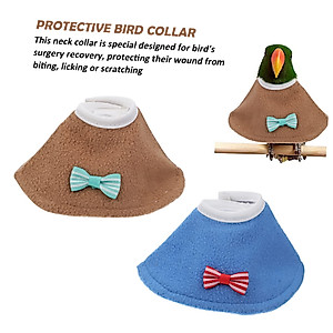 Beavorty 4 Pcs Collar Parrot Accessories -Pecking Neck Bird Neck Protector Parrot Neck Cone Puppy Healing Cone Puppy Cone Bird Neckbands Elizabeth Bird Parakeet Pet for Birds Felt Cloth