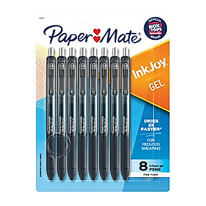 Paper Mate InkJoy Gel Pens, Fine Point, Black, 8 Count