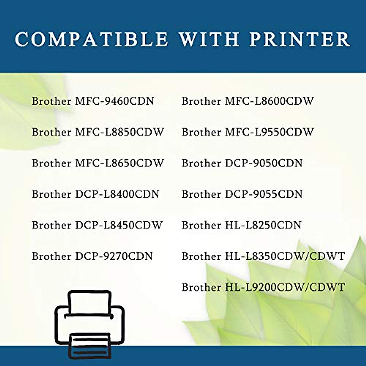 Compatible TN336 TN-336 Toner Cartridge (C/M/Y, 3-Pack) Replacement for Brother HL-L8350CDWT L9200CDW MFC-L8600CDW L8650CDW DCP-9270CDN L8450CDW L8400CDN Laser Printer.