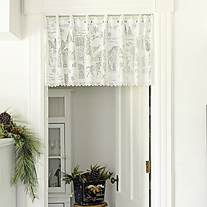 Heritage Lace White Sleigh Ride 60" X 20" 4-Way Mantle Scarf