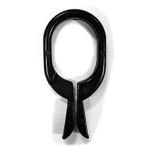 Black Scarf Clip Hangers for Retail, Economic Plastic Fine Garment Pinch Hooks, 100 Pack