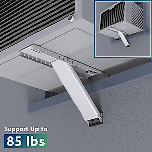 Wintcomfort Window Air Conditioner Bracket, Light Duty Support Bracket, Up to 85 lbs, Universal to Fit 5,000 to 12,000 BTU AC Units