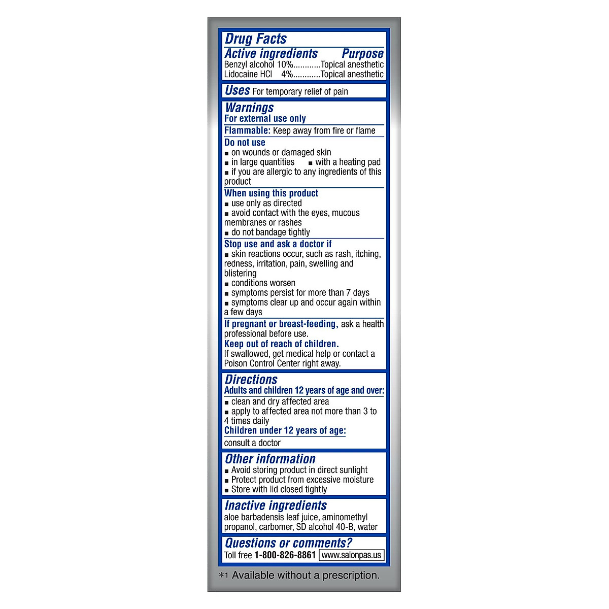Salonpas LIDOCAINE PLUS 3 oz ROLL ON Pain Relieving Liquid! Maximum Strength 4% Lidocaine for Numbing Pain Relief! MESS FREE Application! (3 PACK)