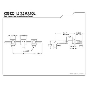Kingston Brass KS6121DL Concord Bathroom Faucet, Polished Chrome